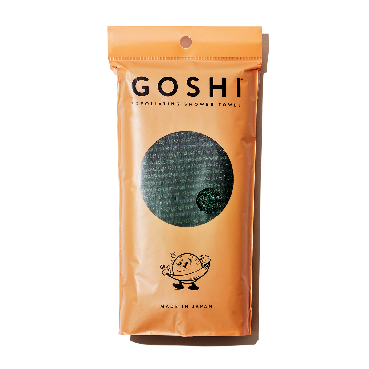 Exfoliating Shower Towel Moss Green – GOSHI